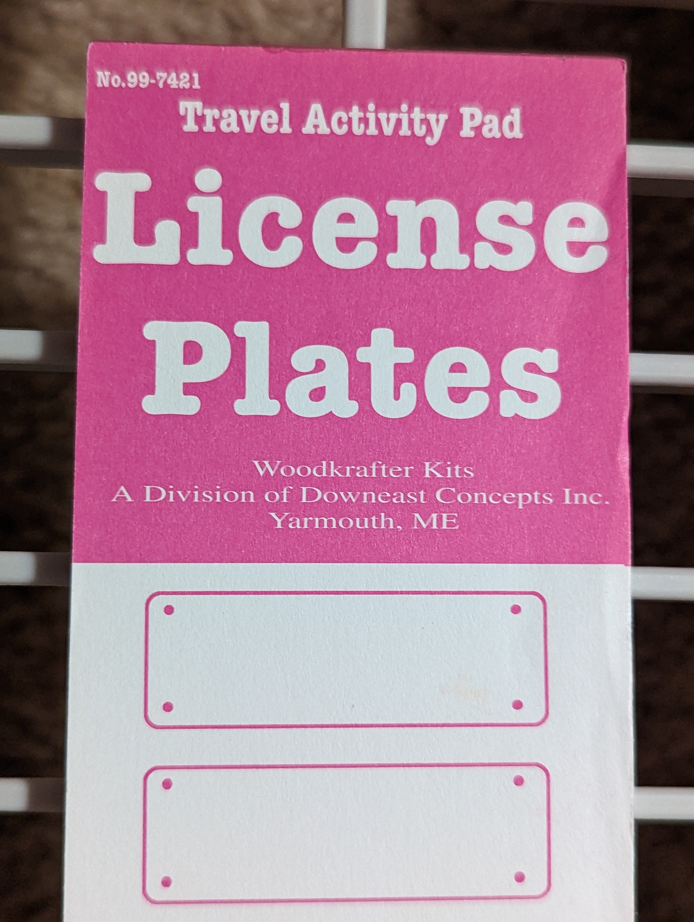 Travel Activity Pad - License Plates - Etsy
