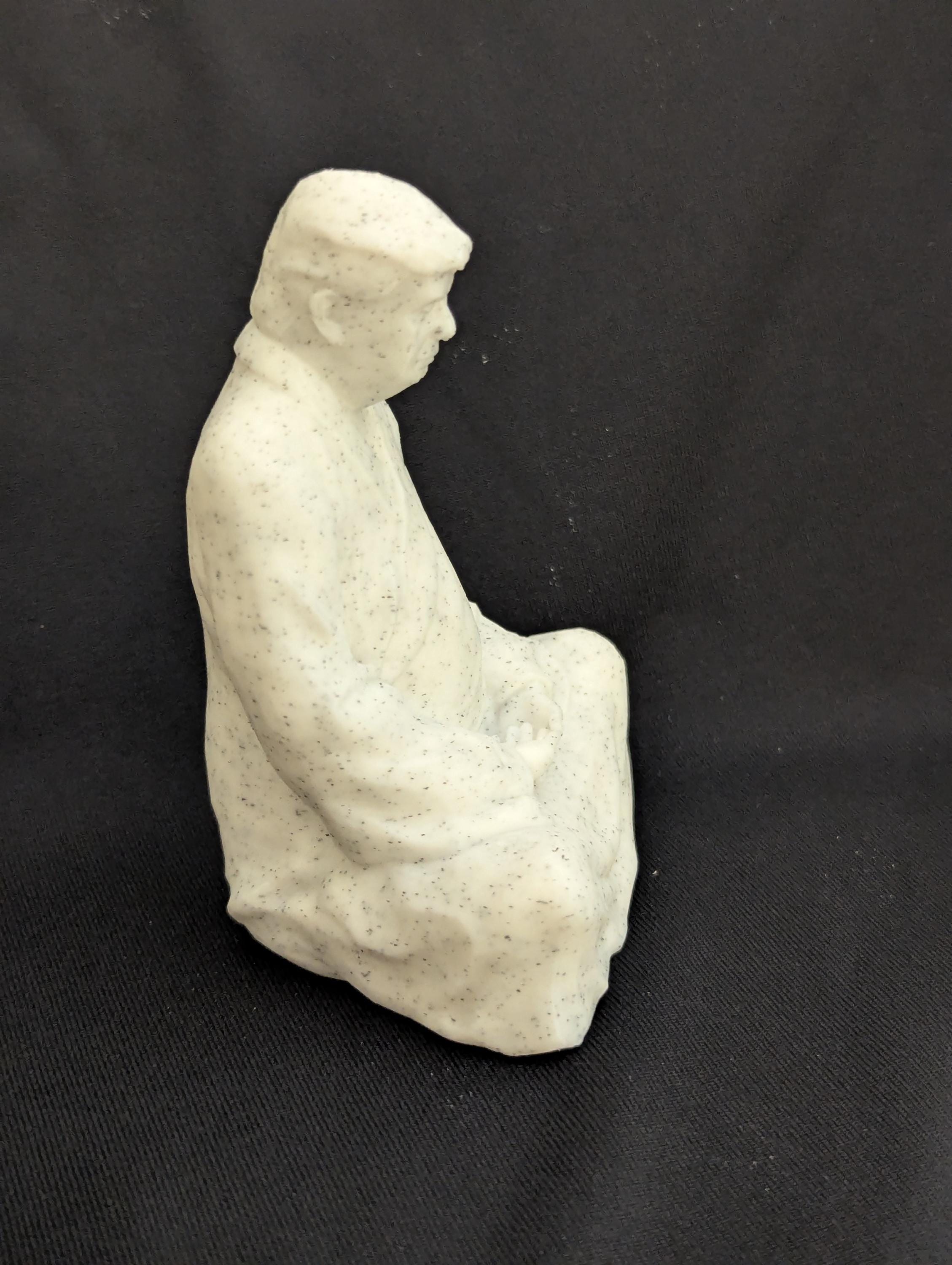 Trump Buddha Sculpture, 3D Printed, PLA, Marble/white Colors - Etsy