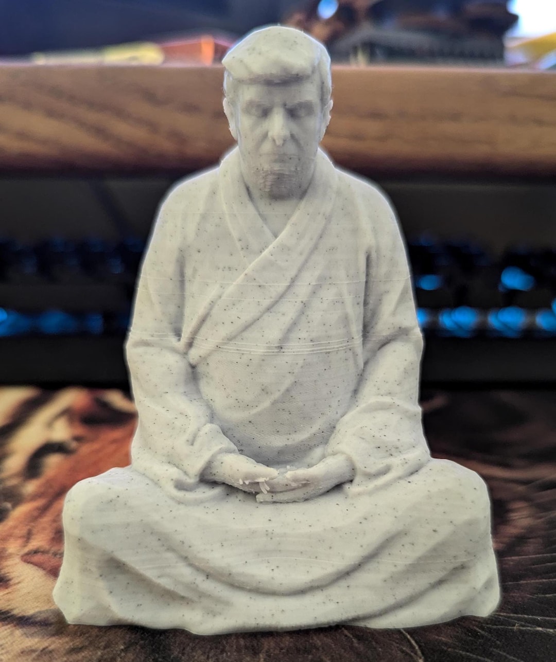 Trump Buddha Sculpture, 3D Printed, PLA, Marble/white Colors - Etsy UK