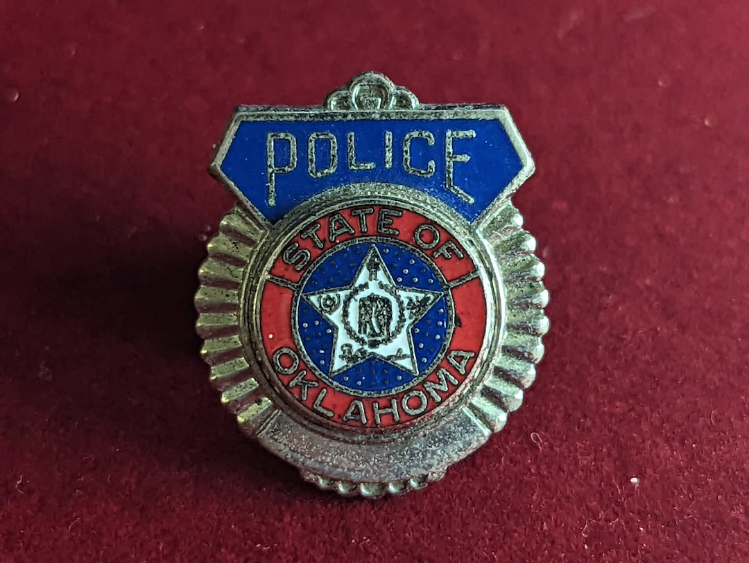 State of Oklahoma Police Lapel Pin (pewter Silver Color) - Etsy