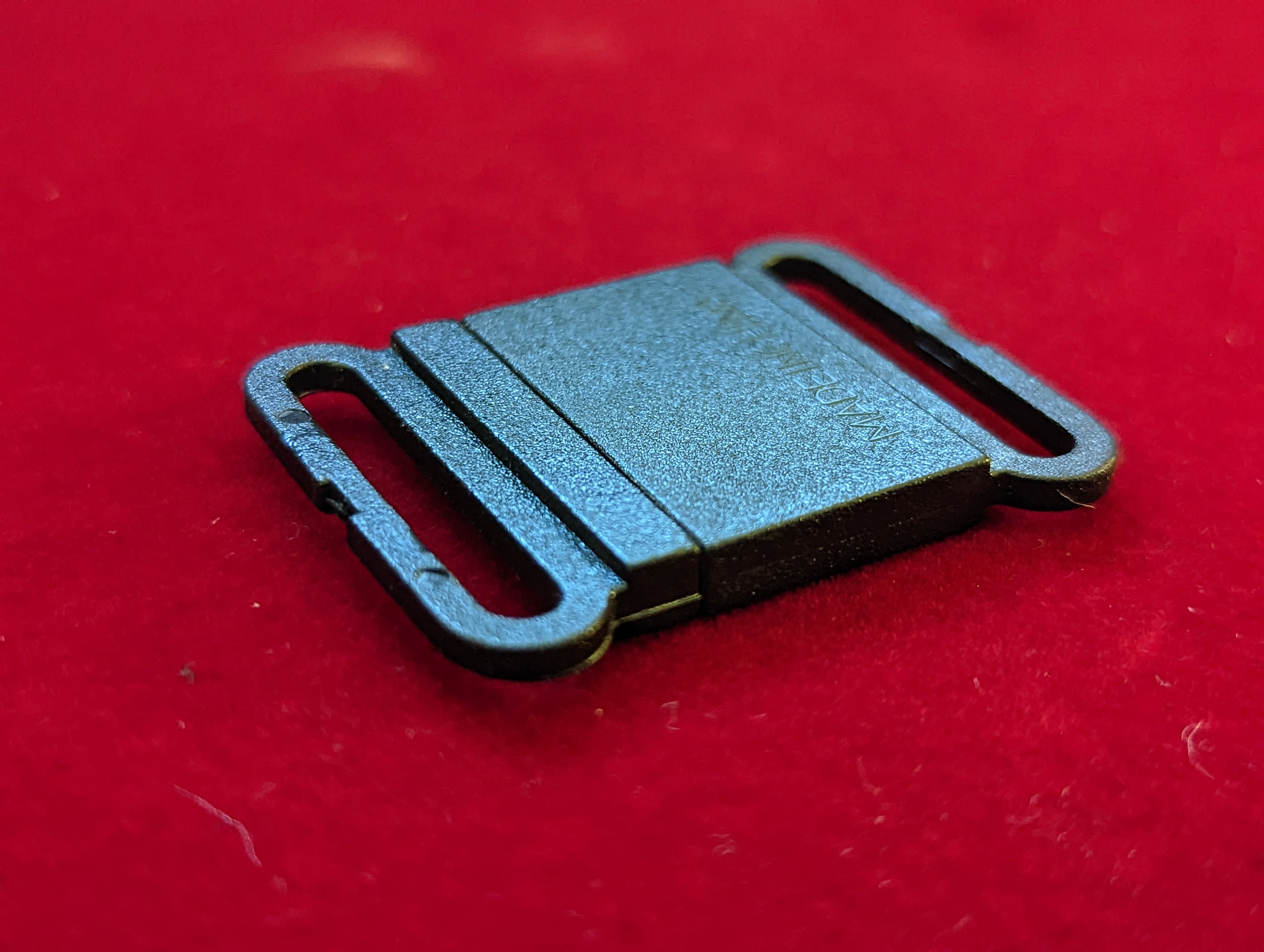 2-part Rectangular Black Plastic Quick-release Clip - 1.5" X 1.1 ...