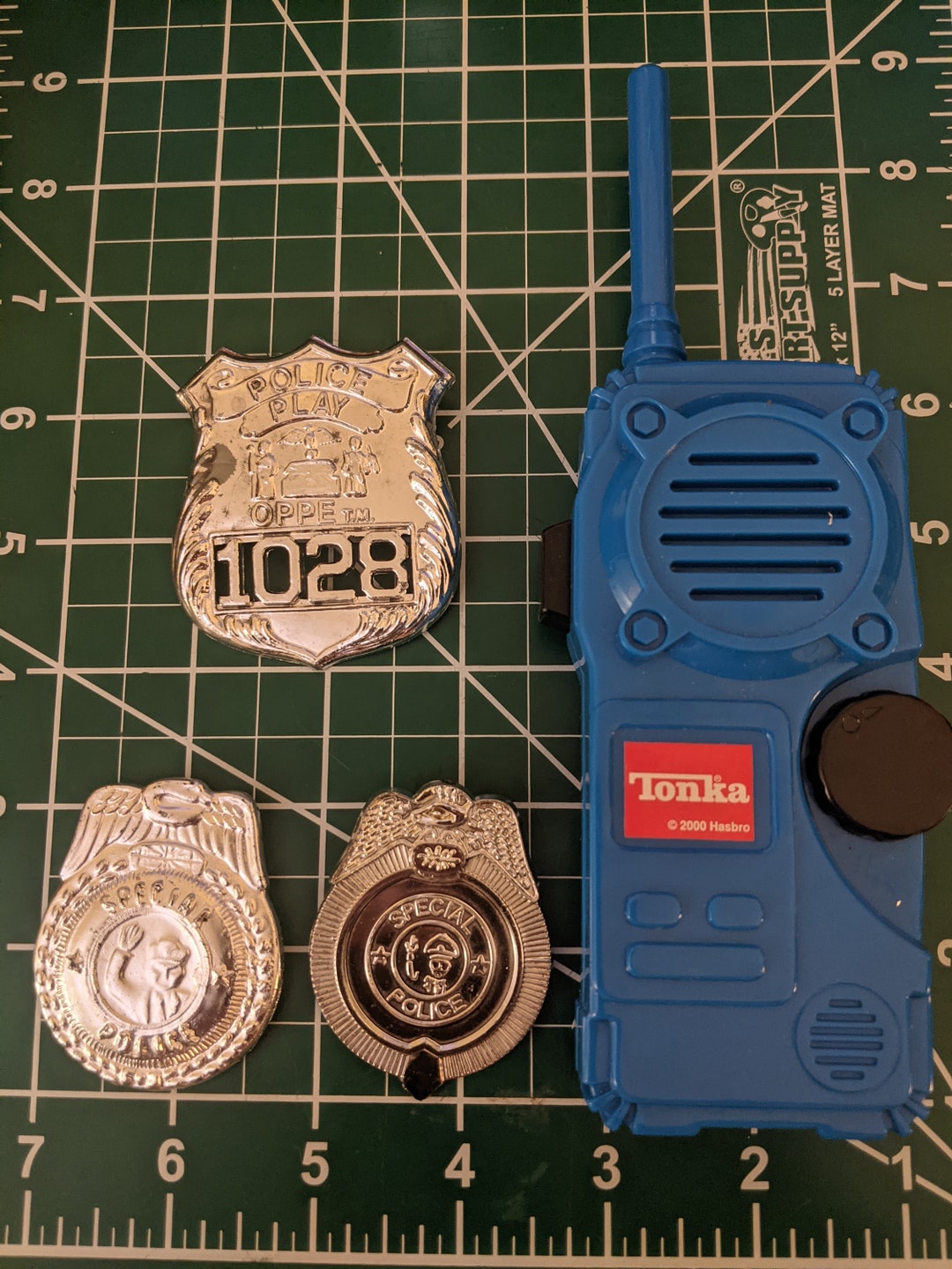 Toy Police and Federal Agent Badges and Walkie Talkie Radio - Etsy
