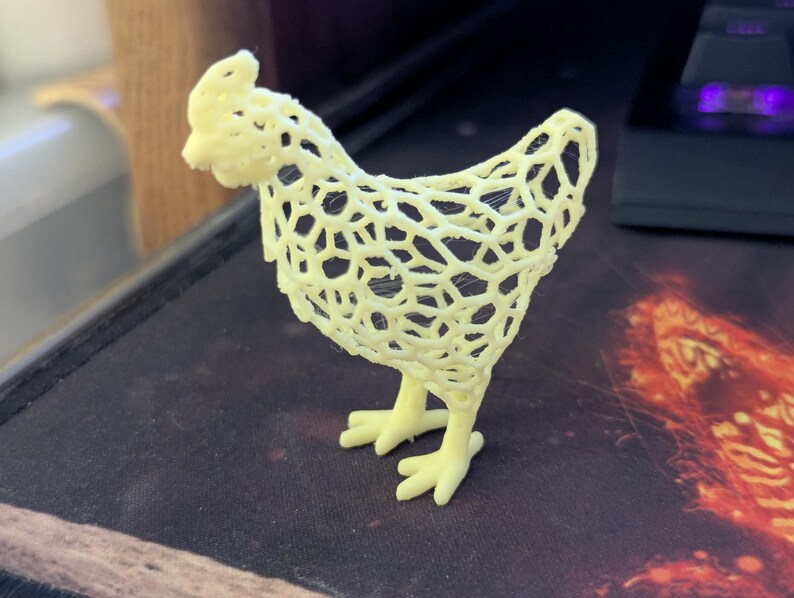 Voronoi Rooster Chicken, 3D Printed PLA - Etsy