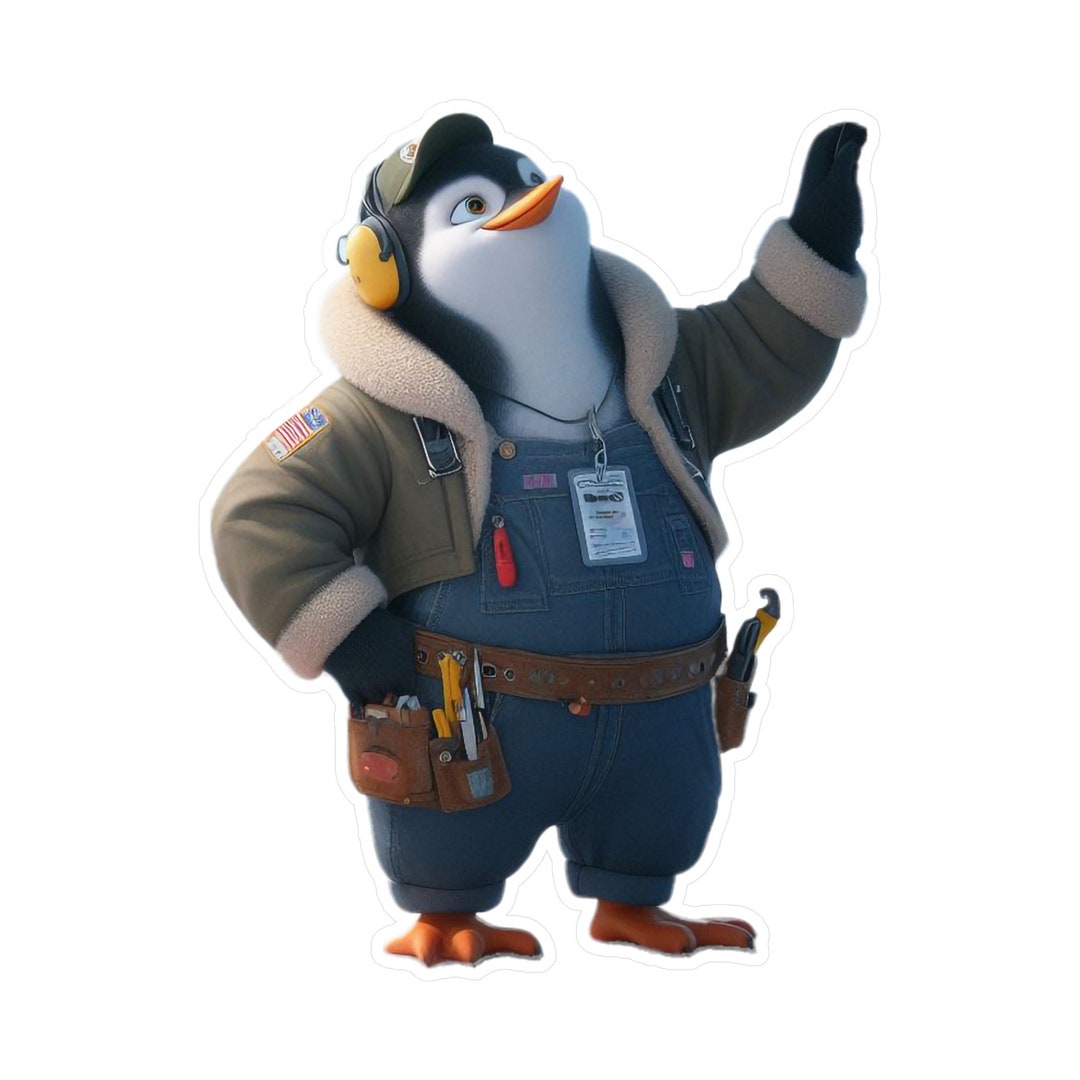 Mechanic Penguin Kiss-cut Vinyl Decals - Etsy