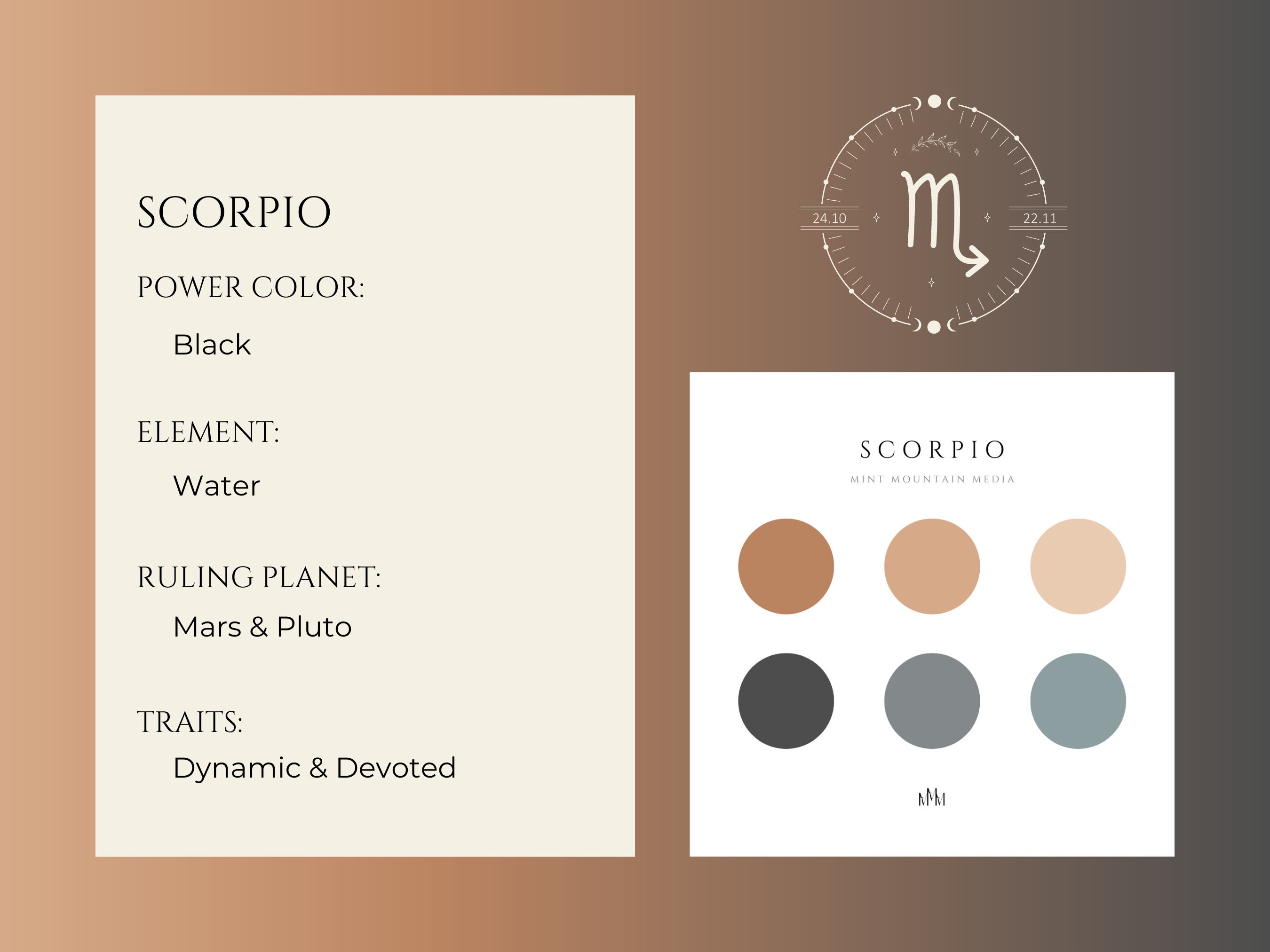 Scorpio Color Palette | Brand Palette | Small Business Branding ...