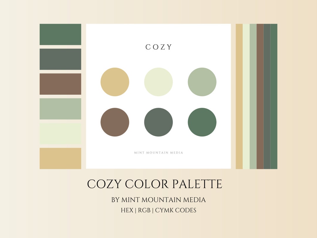 Cozy Color Palette Brand Palette Small Business Branding Wedding Colors ...