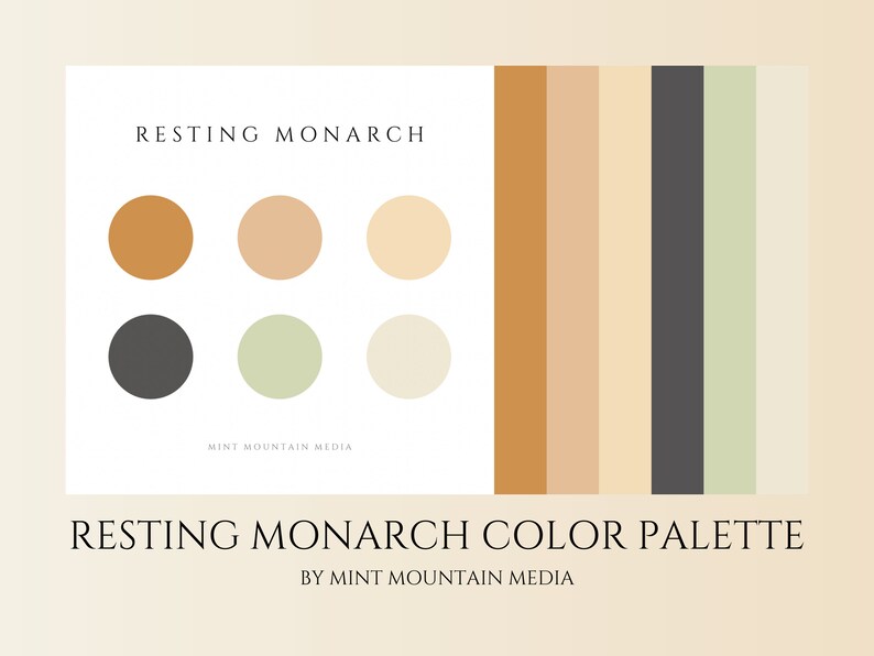 Resting Monarch Color Palette Brand Palette Small Business Branding ...