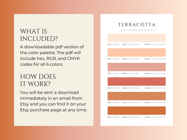 Terracotta Color Palette | Brand Palette | Small Business Branding ...