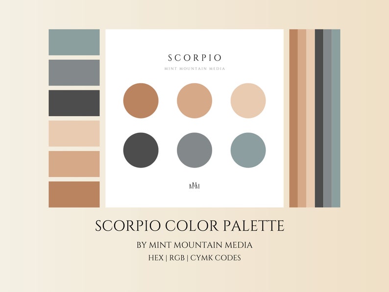 Scorpio Color Palette | Brand Palette | Small Business Branding ...