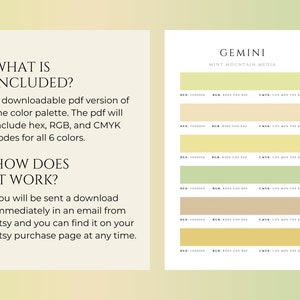Gemini Color Palette | Brand Palette | Small Business Branding ...