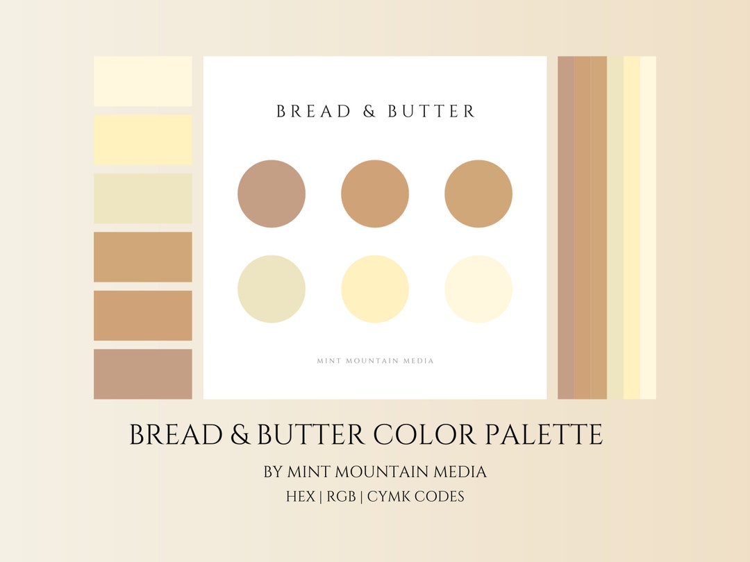 Bread & Butter Color Palette Brand Palette Small Business Branding ...