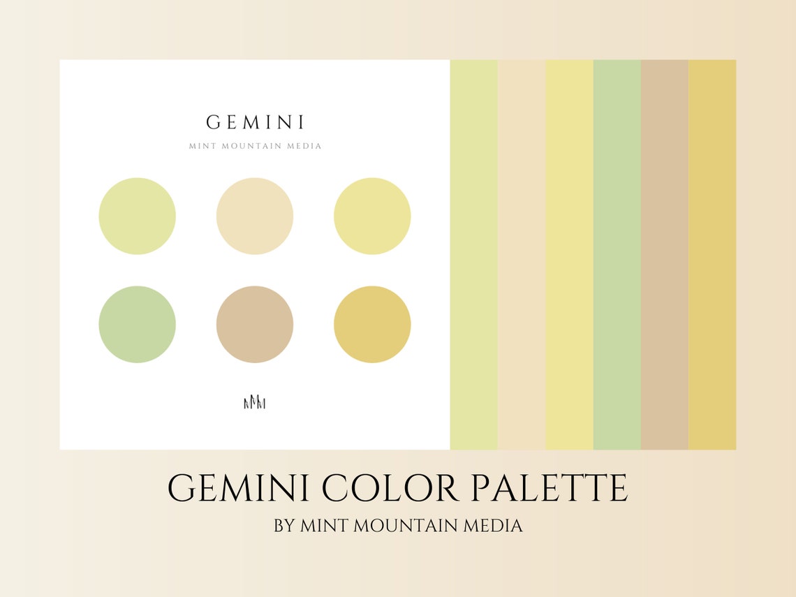 Gemini Color Palette Brand Palette Small Business Branding Wedding ...