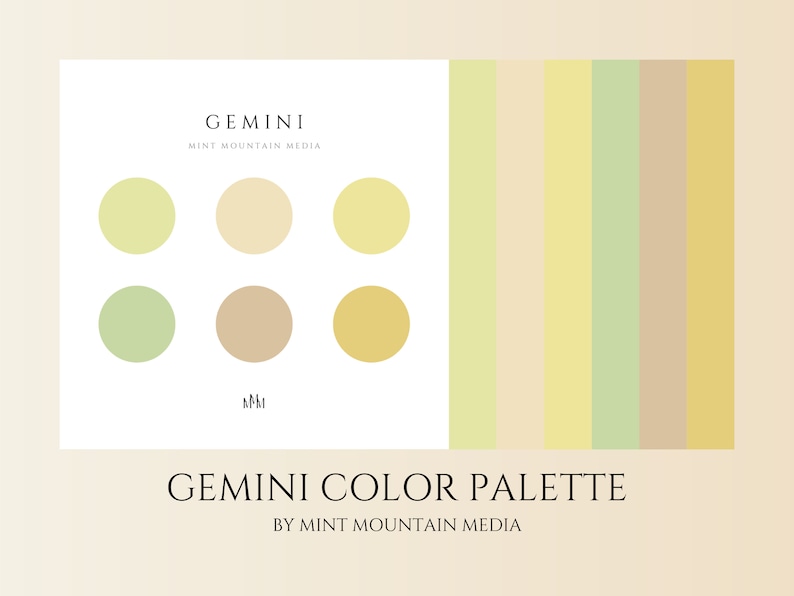 Gemini Color Palette Brand Palette Small Business Branding - Etsy