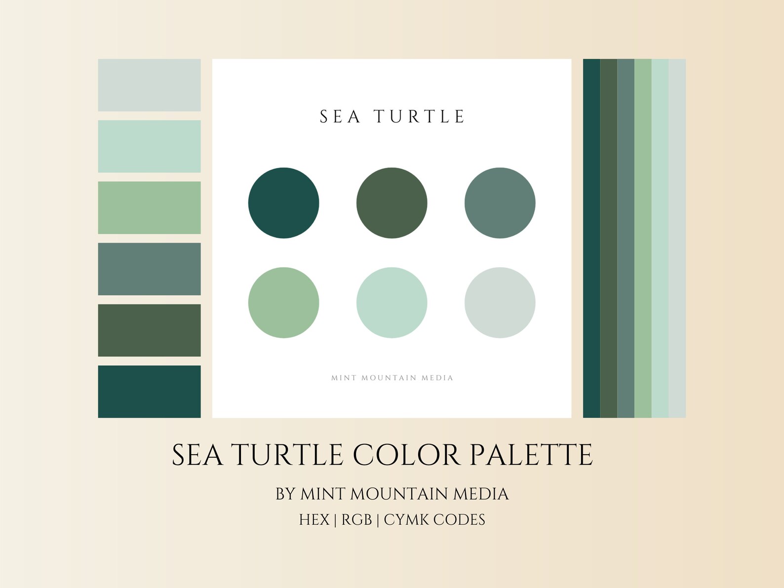 Sea Turtle Color Palette | Brand Palette | Small Business Branding ...