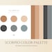 Scorpio Color Palette Brand Palette Small Business Branding Wedding ...