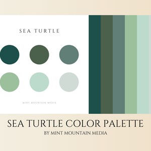 Sea Turtle Color Palette | Brand Palette | Small Business Branding ...