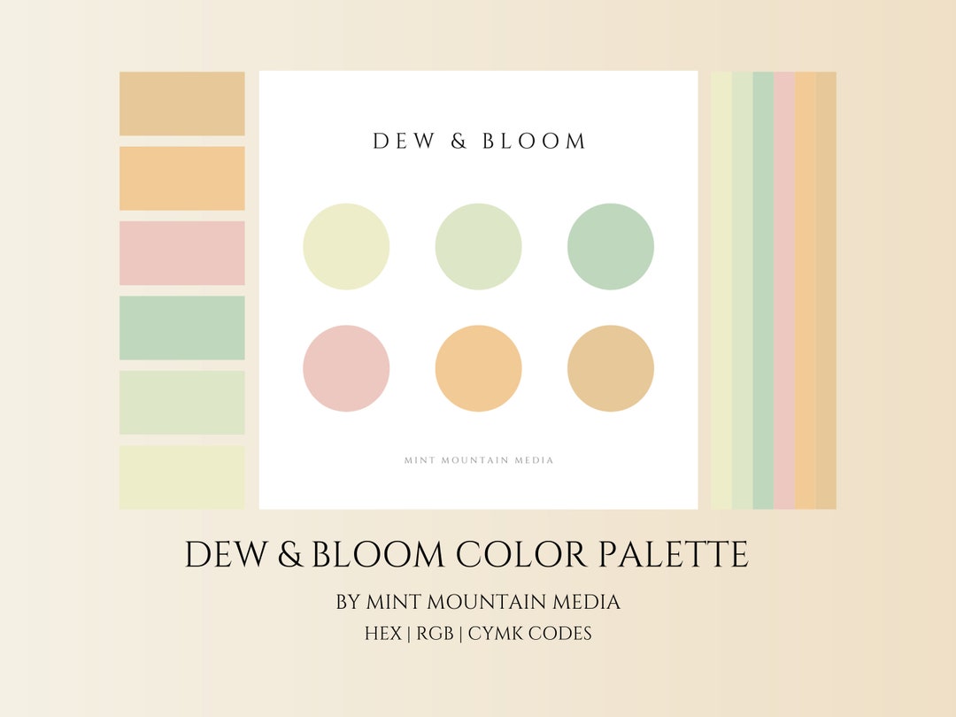 Dew & Bloom Color Palette | Brand Palette | Small Business Branding ...