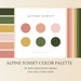Alpine Sunset Color Palette | Brand Palette | Small Business Branding ...