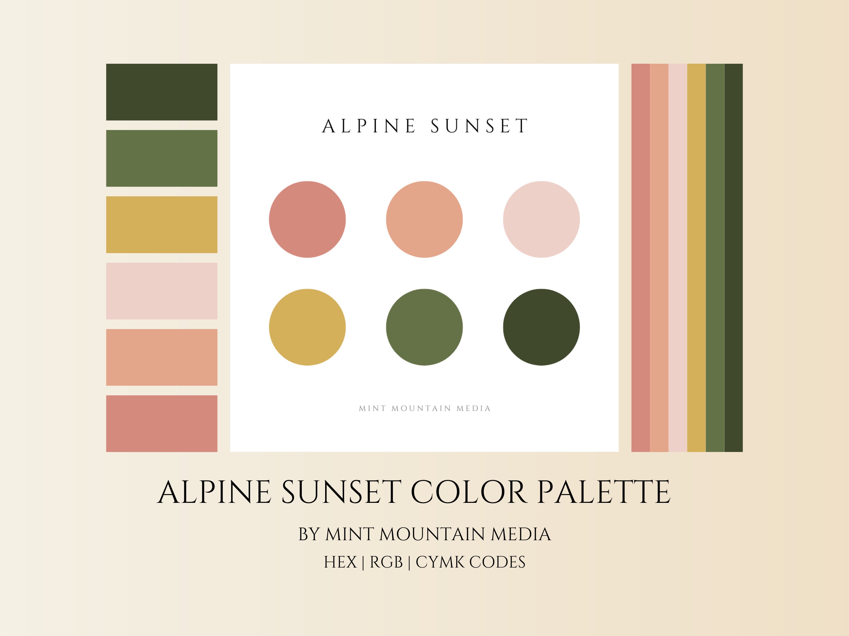 Alpine Sunset Color Palette | Brand Palette | Small Business Branding ...