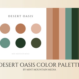 Desert Oasis Color Palette Brand Palette Small Business Branding ...