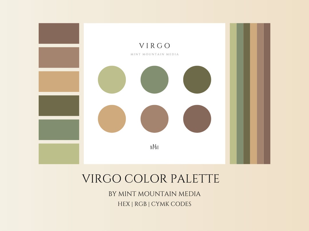 Virgo Color Palette Brand Palette Small Business Branding Wedding