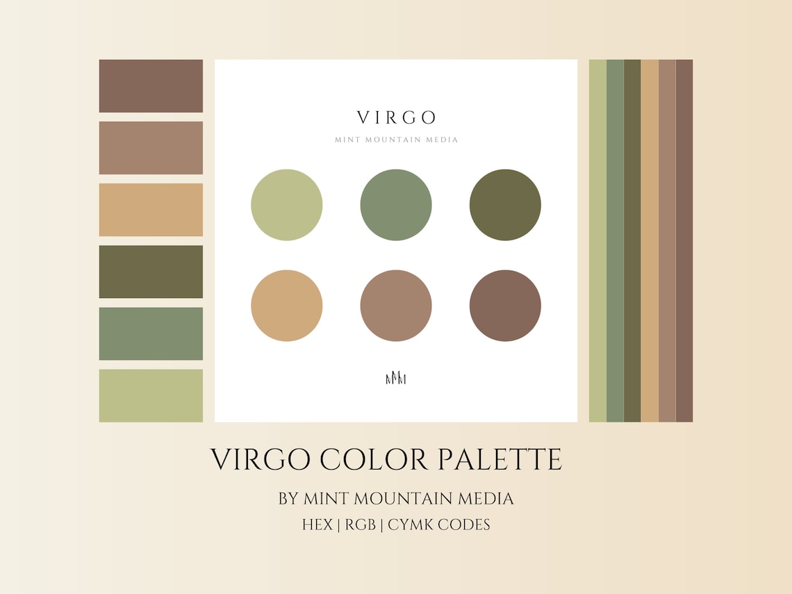 Virgo Color Palette | Brand Palette | Small Business Branding | Wedding ...