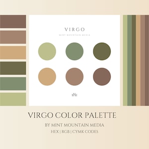 Virgo Color Palette | Brand Palette | Small Business Branding | Wedding ...