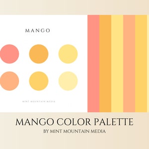 Mango Color Palette | Brand Palette | Small Business Branding | Wedding ...