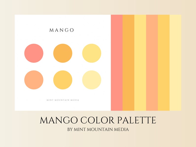 Mango Color Palette | Brand Palette | Small Business Branding | Wedding ...