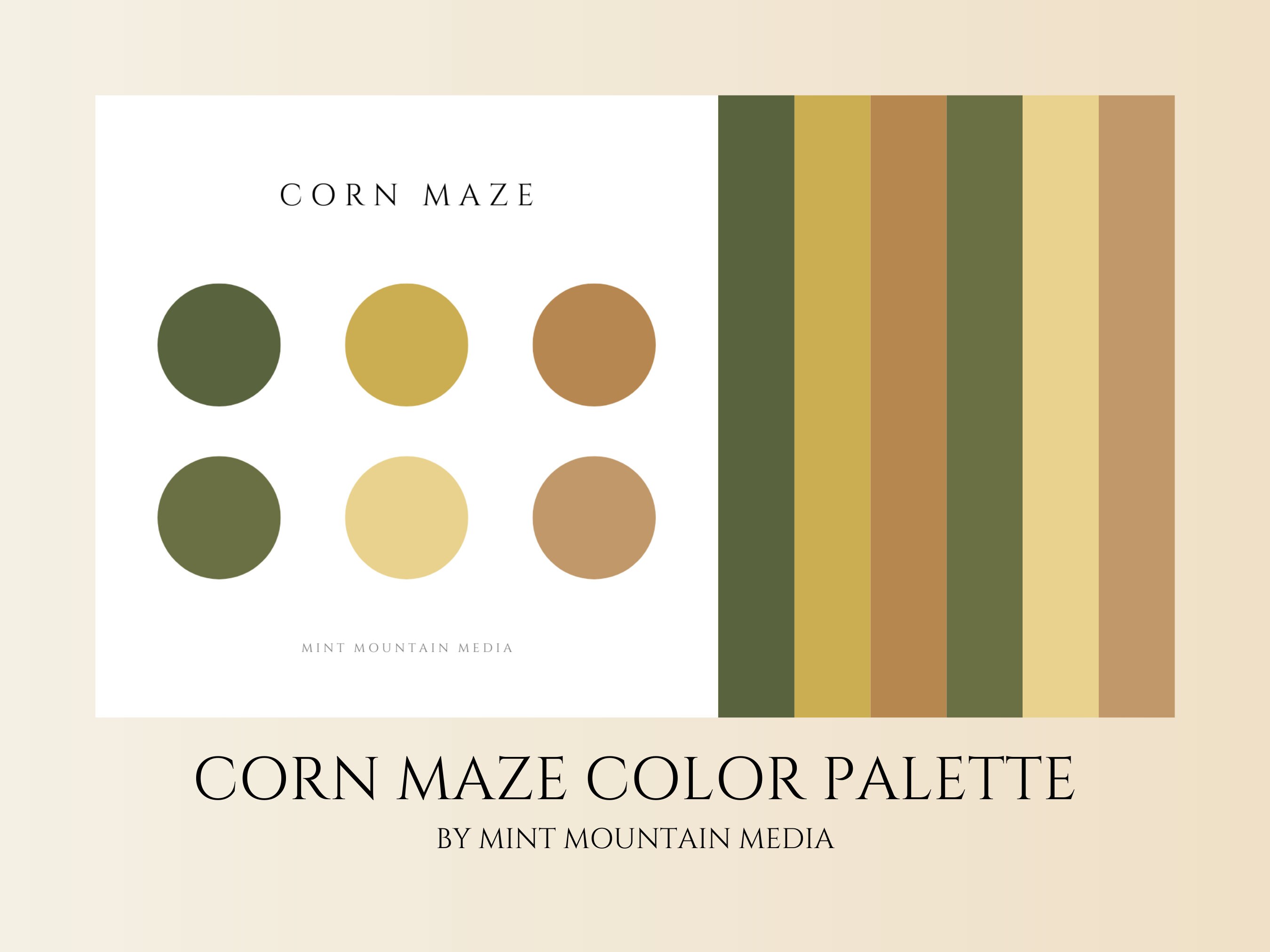 Corn Maze Color Palette | Brand Palette | Small Business Branding ...