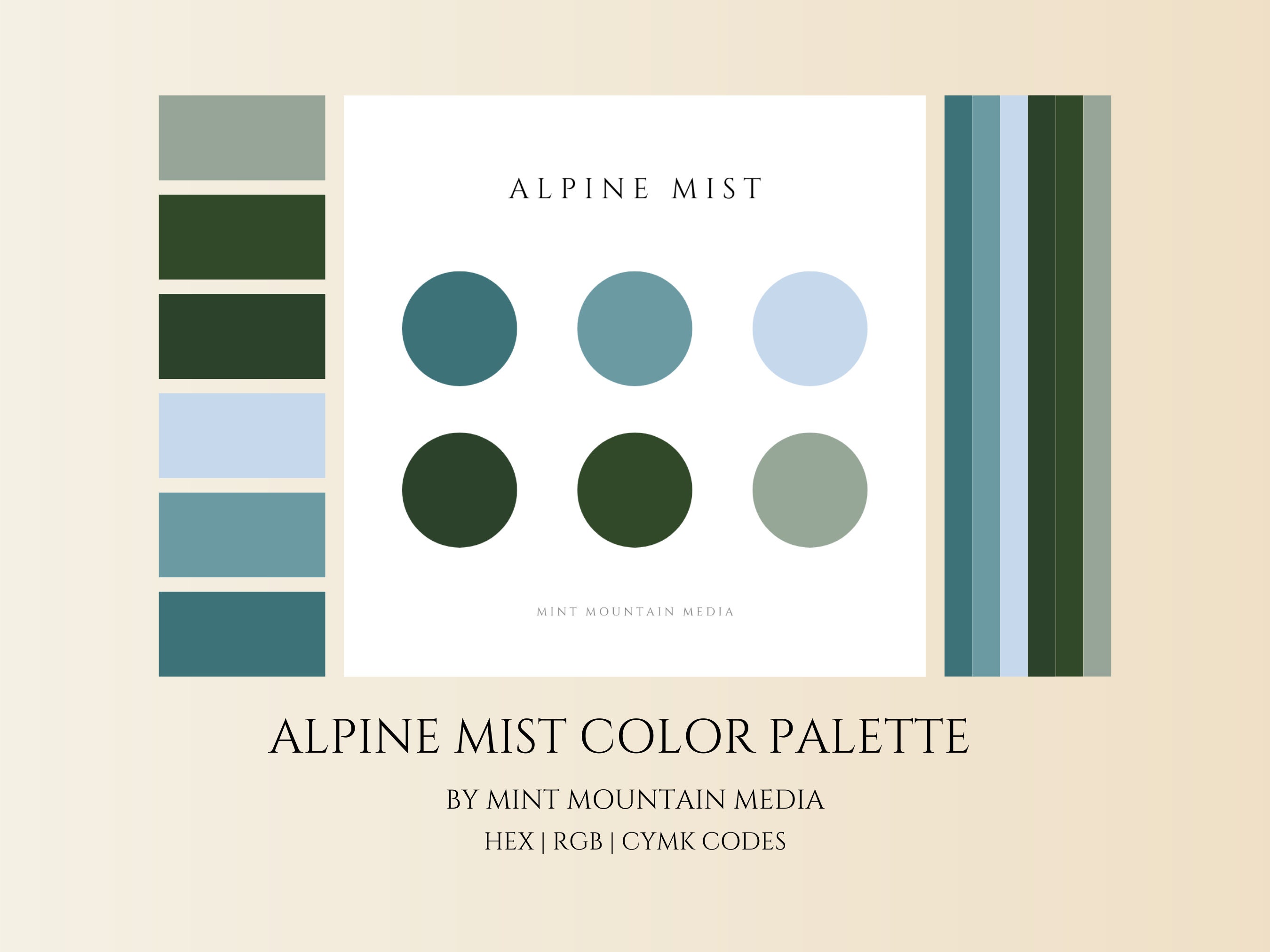 Alpine Mist Color Palette | Brand Palette | Small Business Branding ...