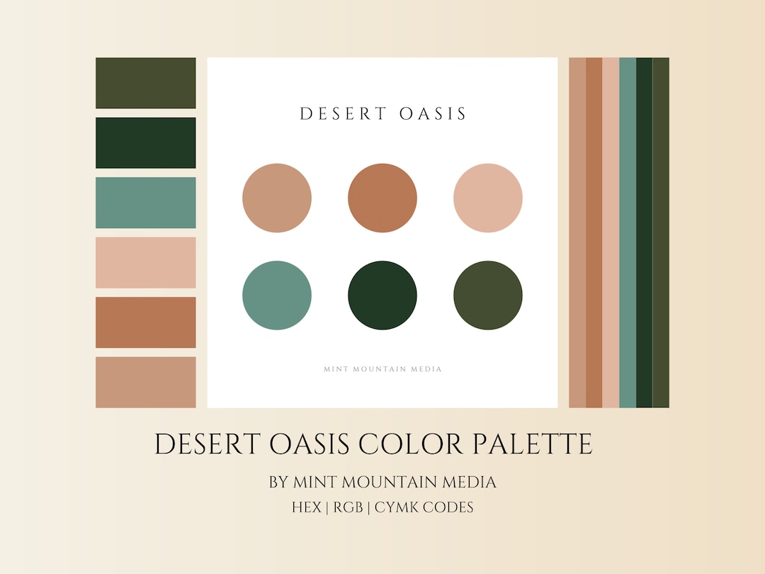 Desert Oasis Color Palette Brand Palette Small Business Branding ...