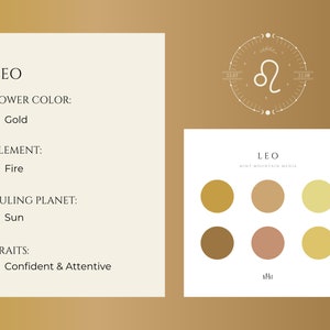 Leo Color Palette | Brand Palette | Small Business Branding | Wedding ...