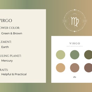 Virgo Color Palette | Brand Palette | Small Business Branding | Wedding ...