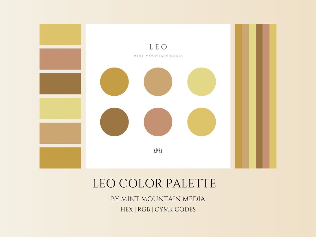 Leo Color Palette | Brand Palette | Small Business Branding | Wedding ...