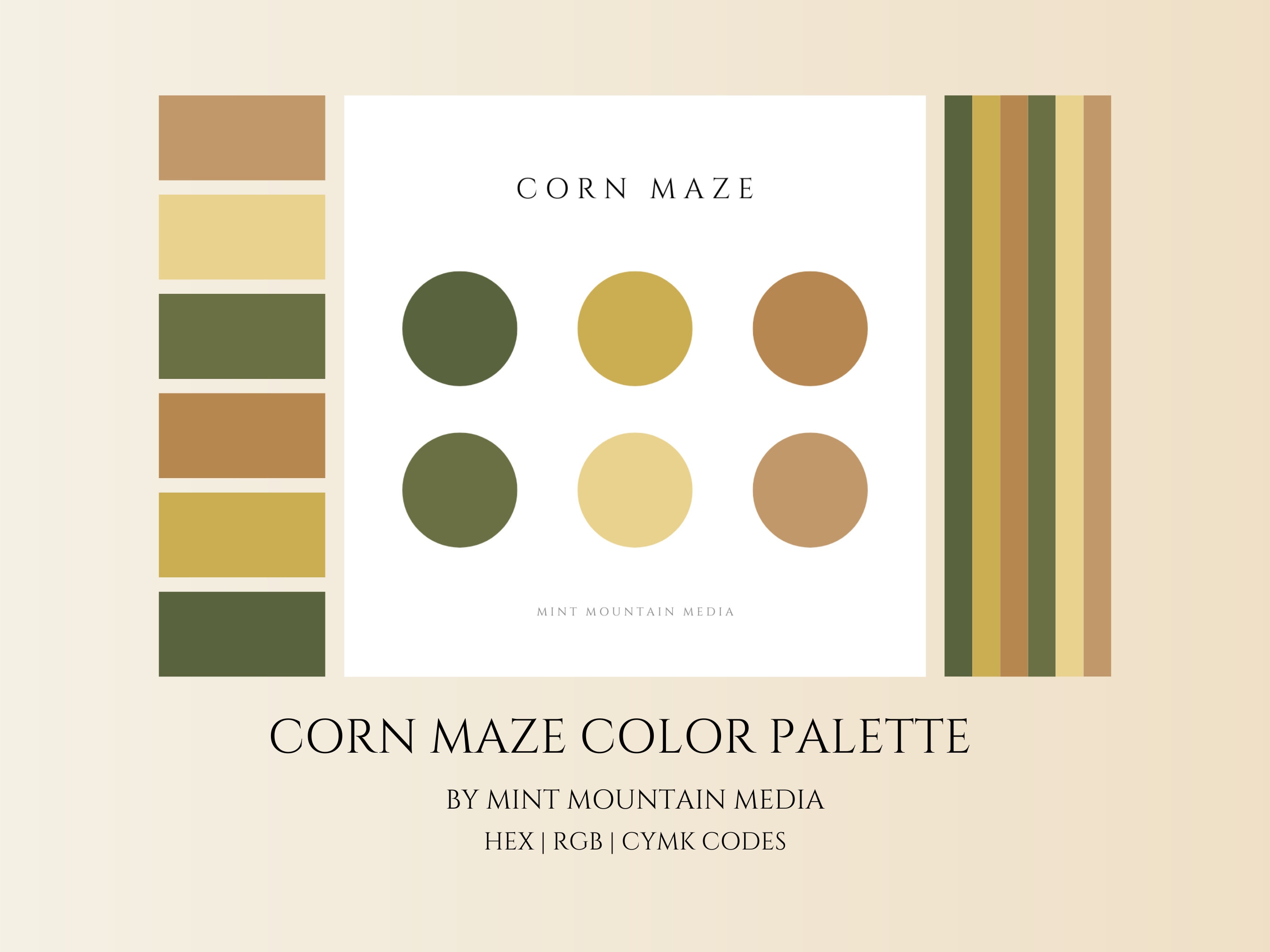 Corn Maze Color Palette Brand Palette Small Business Branding Wedding ...