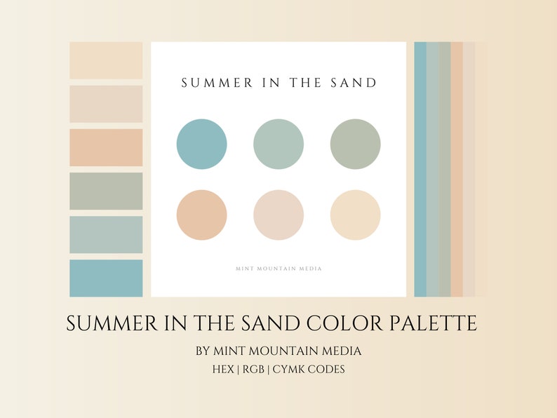 Summer in the Sand Color Palette Brand Palette Small - Etsy