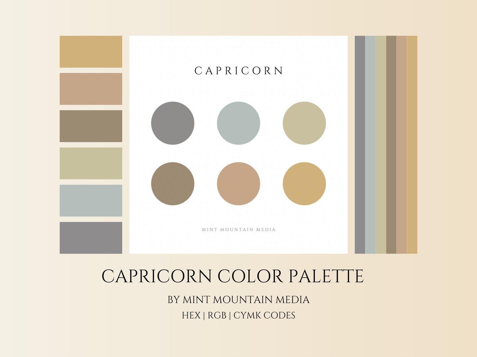 Capricorn Color Palette Brand Palette Small Business Branding Wedding ...