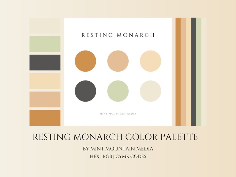Resting Monarch Color Palette Brand Palette Small Business Branding ...