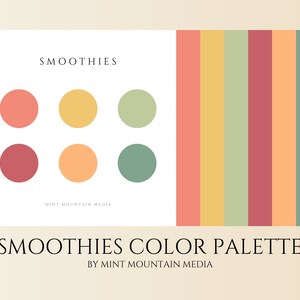 Smoothies Color Palette | Brand Palette | Small Business Branding ...