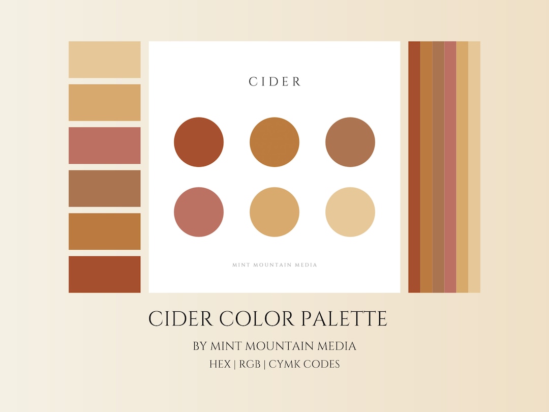 Cider Color Palette Brand Palette Small Business Branding Wedding ...
