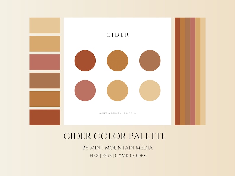 Cider Color Palette Brand Palette Small Business Branding Wedding ...