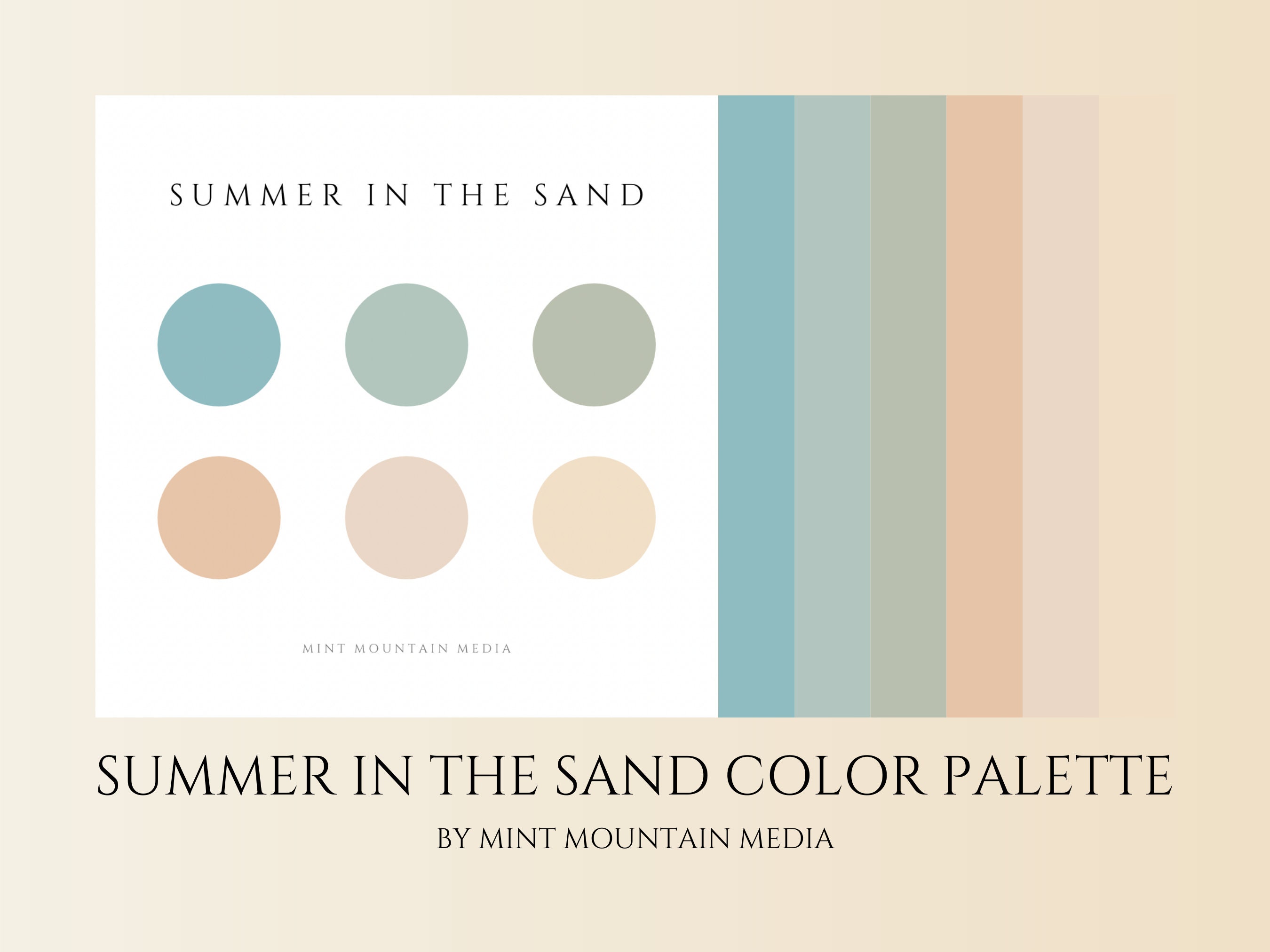 Summer in the Sand Color Palette Brand Palette Small - Etsy