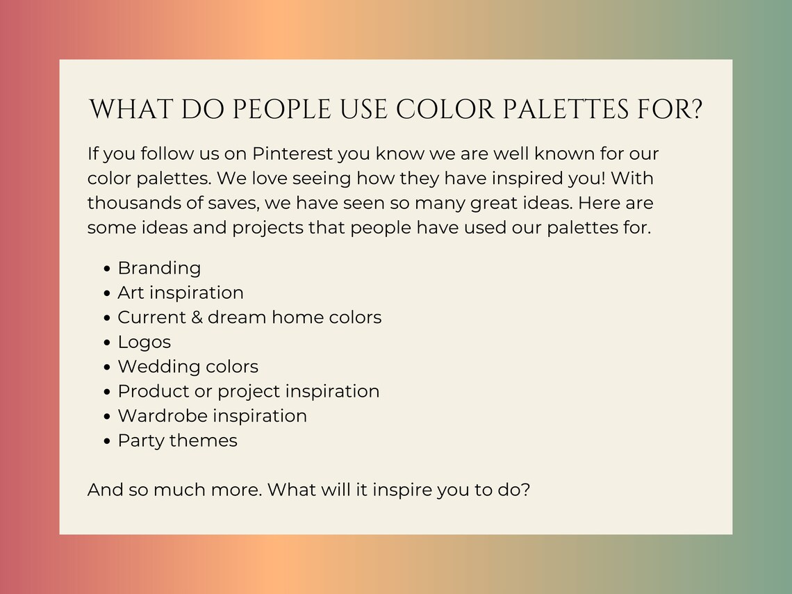 Smoothies Color Palette Brand Palette Small Business Branding Wedding ...