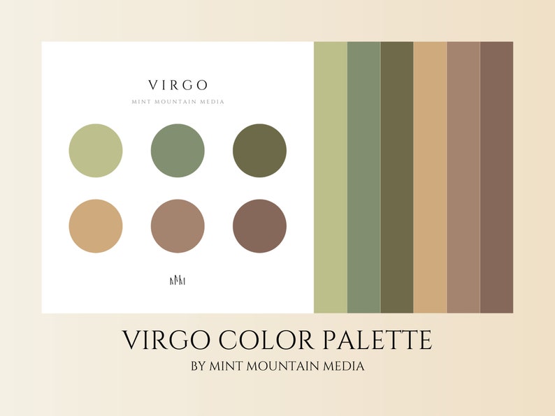 Virgo Color Palette Brand Palette Small Business Branding Wedding ...