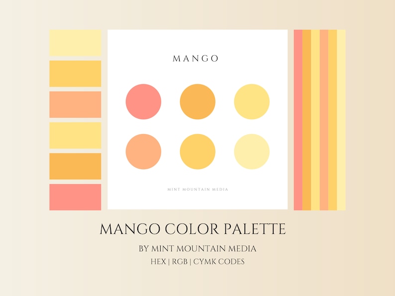 Mango Color Palette | Brand Palette | Small Business Branding | Wedding ...