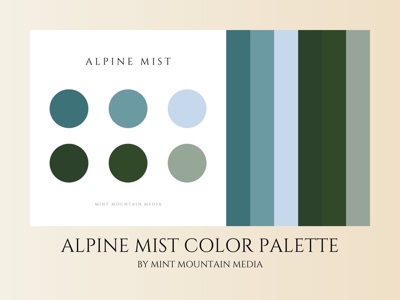 Alpine Mist Color Palette | Brand Palette | Small Business Branding ...