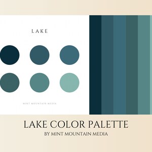 Lake Color Palette | Brand Palette | Small Business Branding | Wedding ...