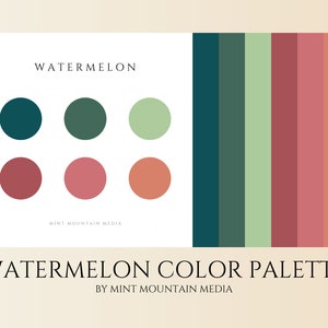 Watermelon Color Palette | Brand Palette | Small Business Branding ...