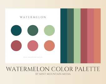Watermelon Color Palette - Etsy